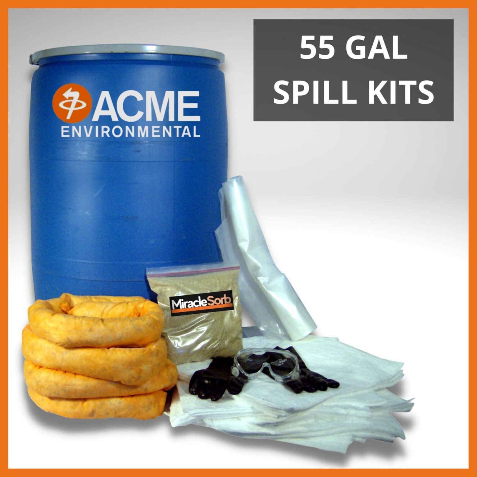 55-gallon Oil-Only Spill Kit Oil-Only Spill Kit - Oil Spill Kits | Acme ...